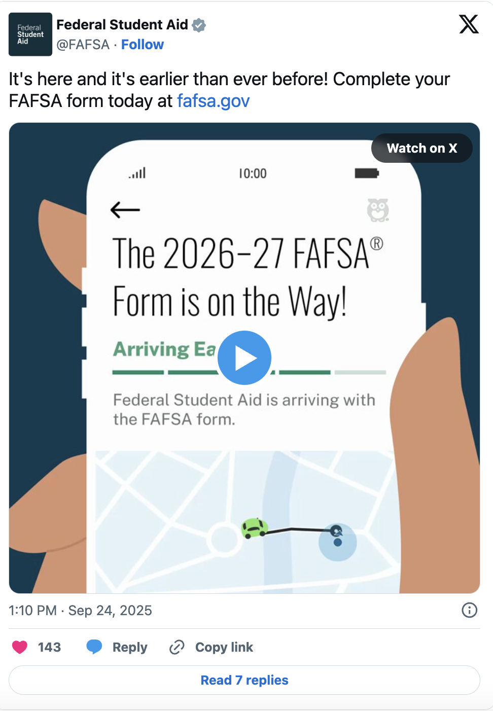 FAFSA launches early for 2026-27 with new features | Capitol Journal